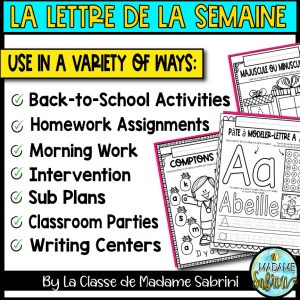La lettre de la Semaine – Lettre A – French Alphabet Activities Pack ...